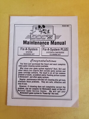 Docs Maintenance Manual INSERT ONLY Authentic | eBay