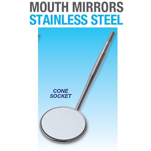 Premium Plus #4 Mouth Mirror Cone Socket Front Surface, Stainless Steel ...