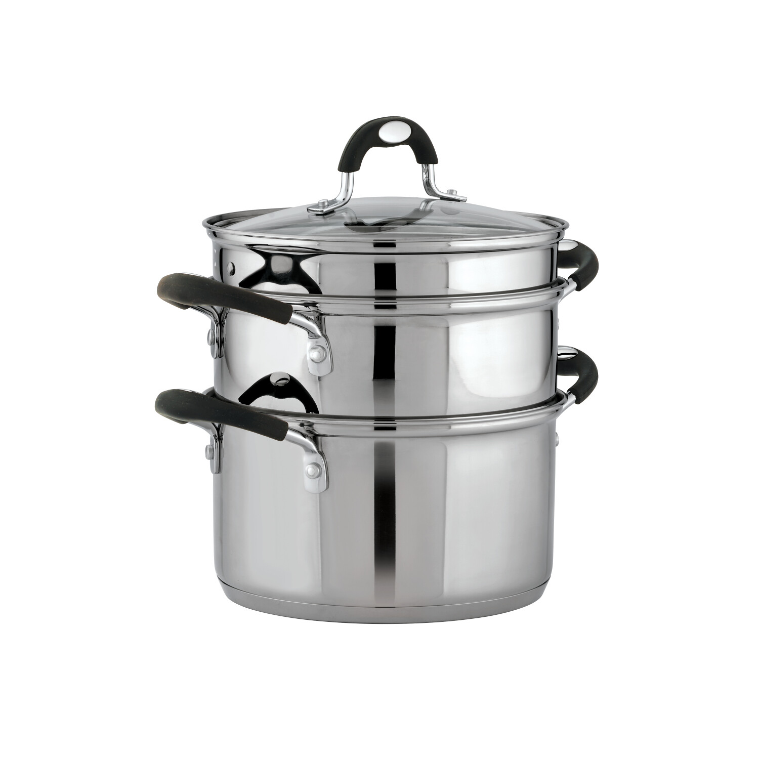 4 Pcs Tramontina 3 Qt Steamer & Double-Boiler Stainless Steel, Lifetime ...