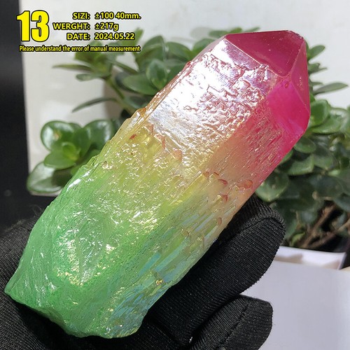 217g natural crystal point aura cluster point stone healing tower rock ...