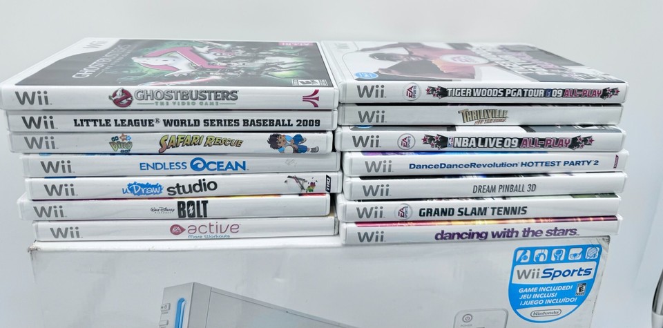 Nintendo Wii Console w/ Box Works + 14 Games Lot | eBay