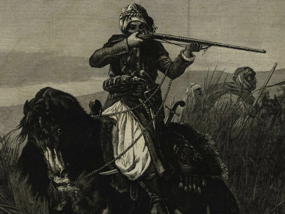 On Horseback Firing Rifle