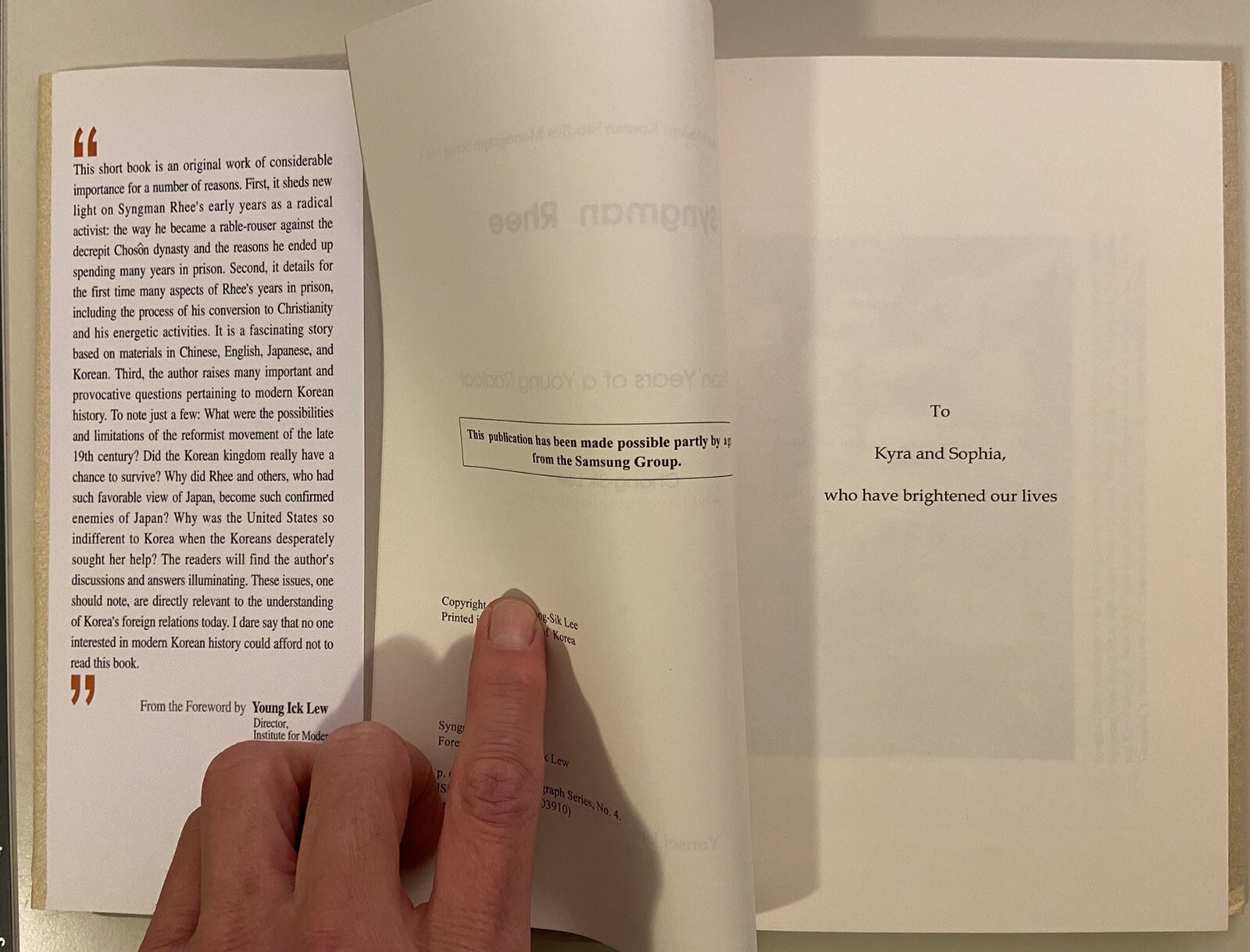 SINGMAN RHEE: THE PRISON YEARS OF A YOUNG RADICAL By Chong-Sik Lee ...