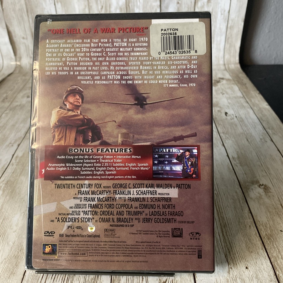 Patton (DVD, 1970 Widescreen) New Factory Sealed 24543026358 | eBay