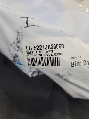**NEW** LG Refrigerator Water Inlet Valve, Part# 5221JA2006D **FREE ...