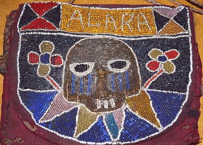 Antique Yoruba Diviner's Glass Beaded Ceremony Apo Ileke Ifa Bag ...