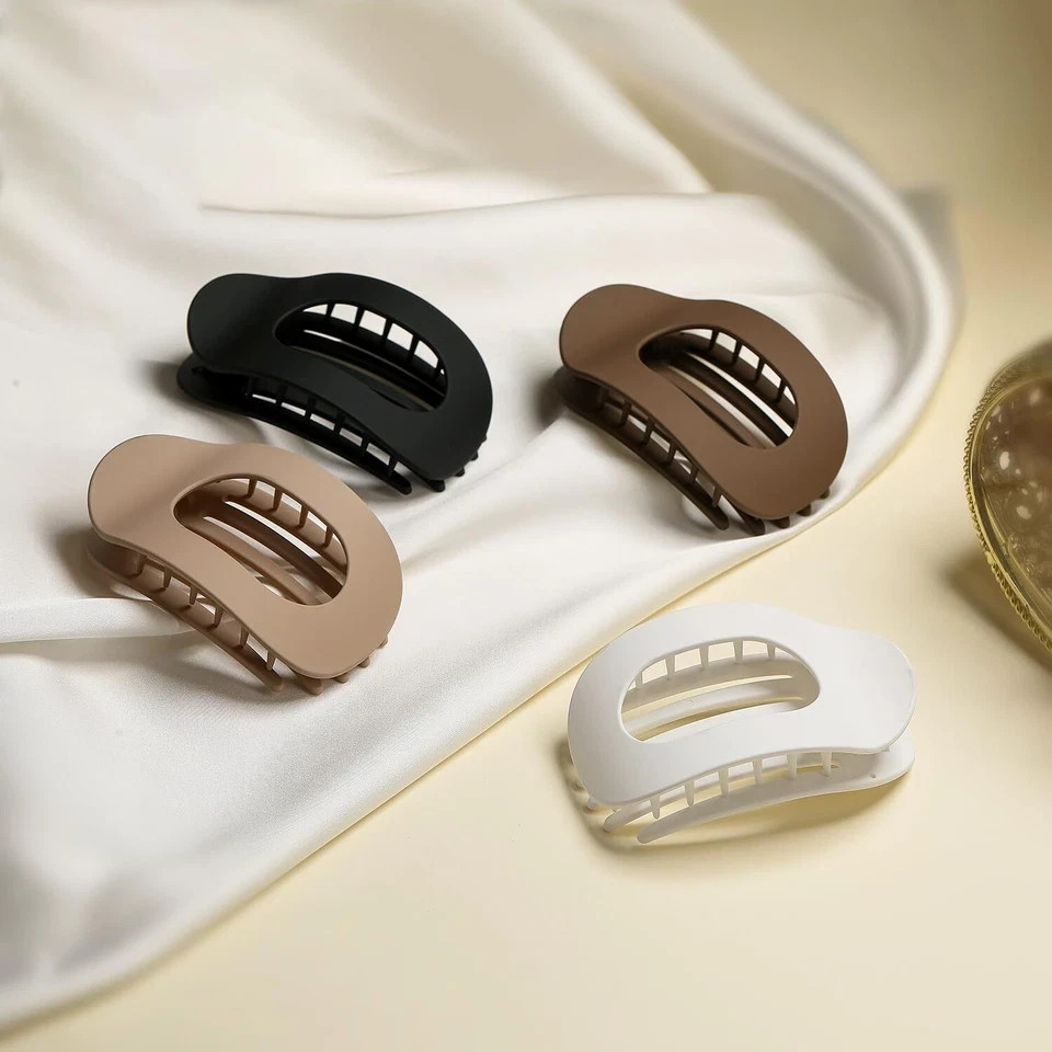 4Pcs Flat Hair Clips Matte Alligator Large Hair Claw Clips Thick Thin ...