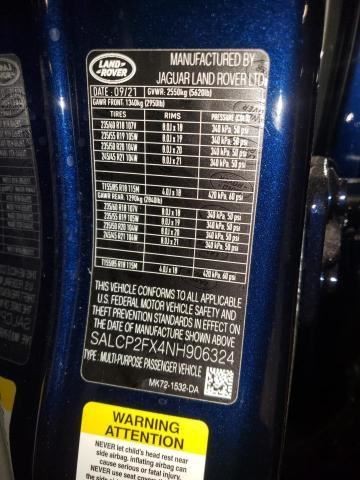 2022 Land Rover Discovery Sport Engine: 2.0L I4 Turbocharged P250 | eBay