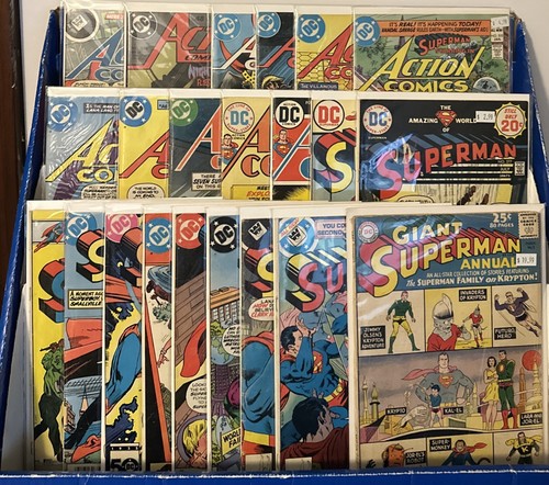 SUPERMAN ACTION COMICS COMIC LOT OF 23 ISSUES / DC COMICS / FN- TO VG ...
