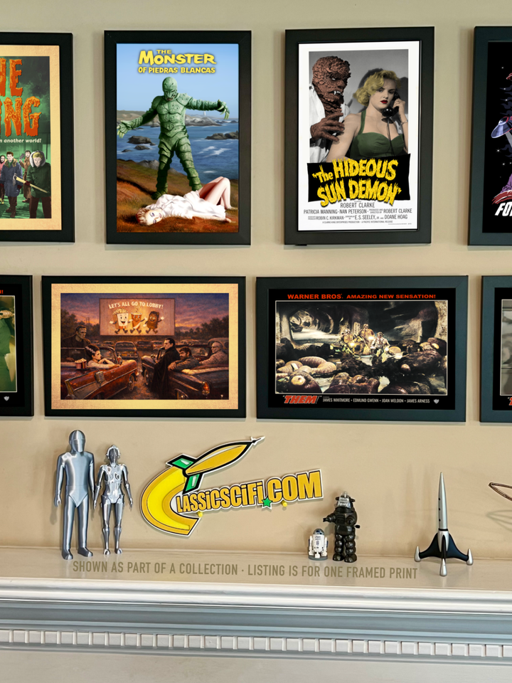 Classic Monsters Drive-In Art – Frankenstein Dracula Wolf Man Mummy ...