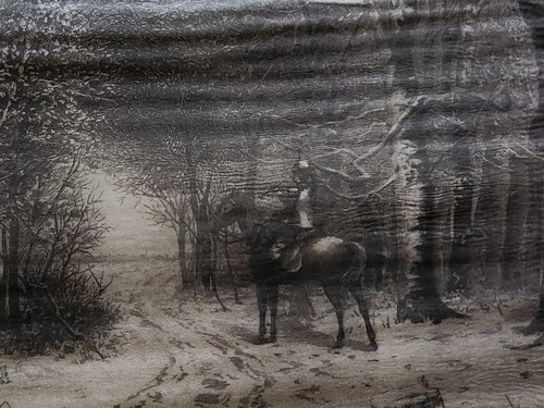 Large Antique A Courtney "Bugle Call" Etching Remarque Proof - Signed ...