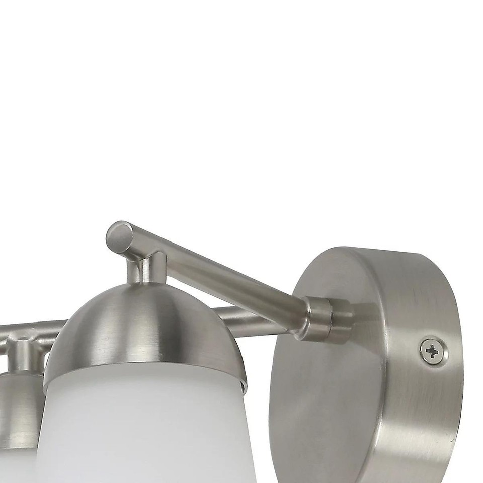 Goodhome Dudhon Wired Double Wall Light Mains GU9 Ip44 Chrome Ideal For ...
