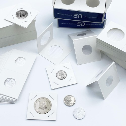 200 PCS Premium Cardboard Coin Flips 2 x 2 inch Coin Collection ...