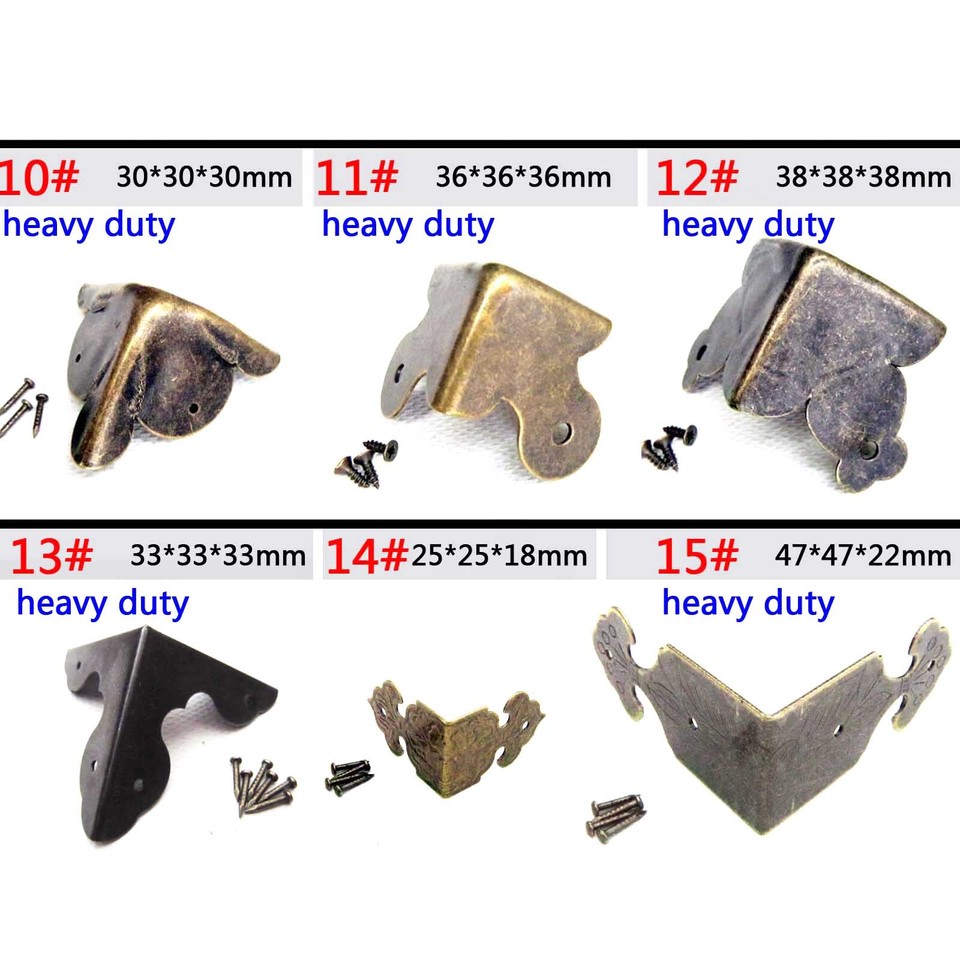 12pcs Decorative Jewelry Chest Wine Gift Box Wooden Case Corner ...