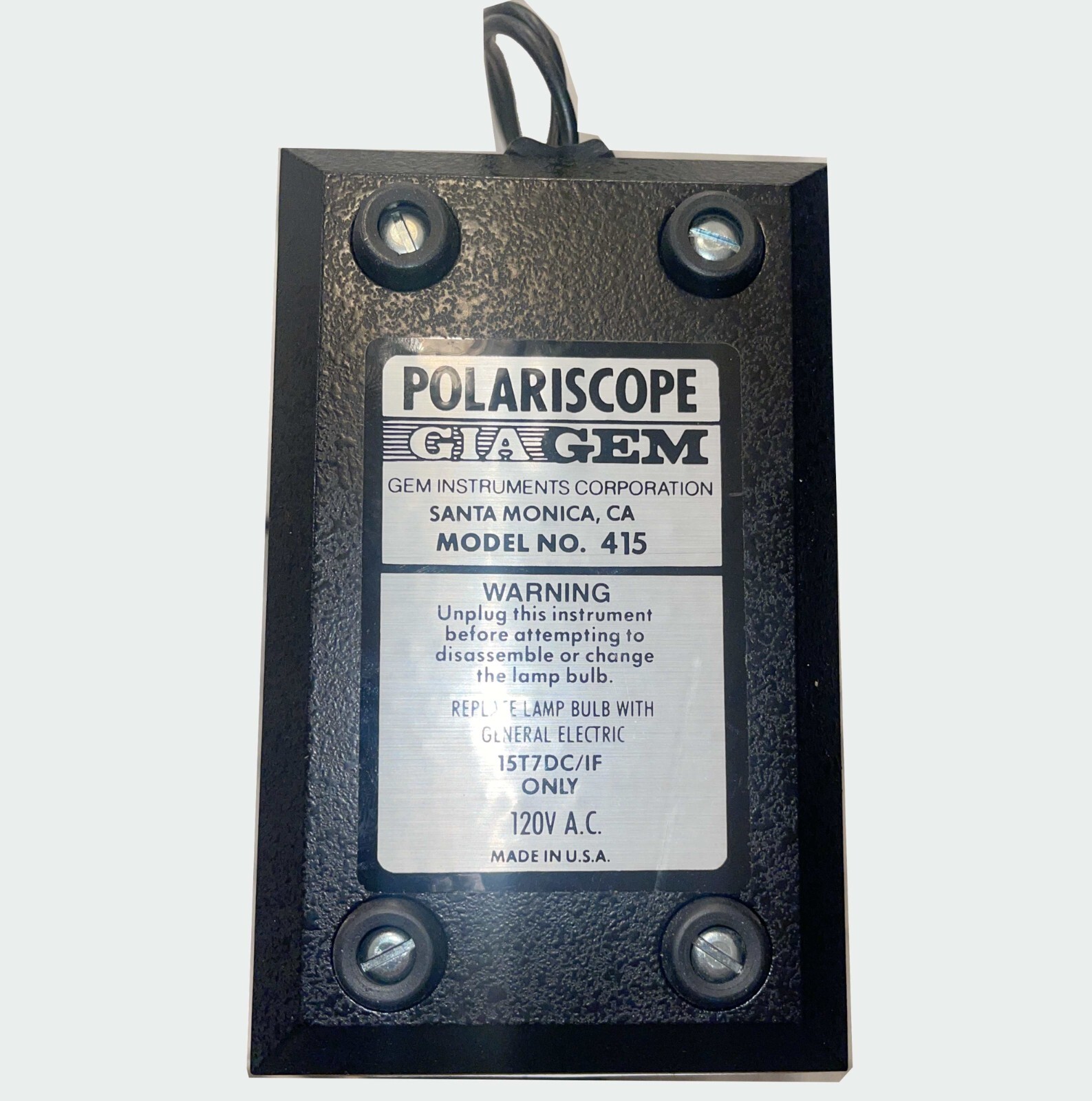 GIA Illuminator Polariscope (415000) & Duplex II Refractometer Set ...