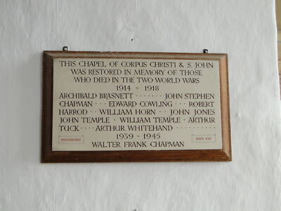 Photo 12x8 The War Memorial plaque in Barney church c2015 | eBay UK