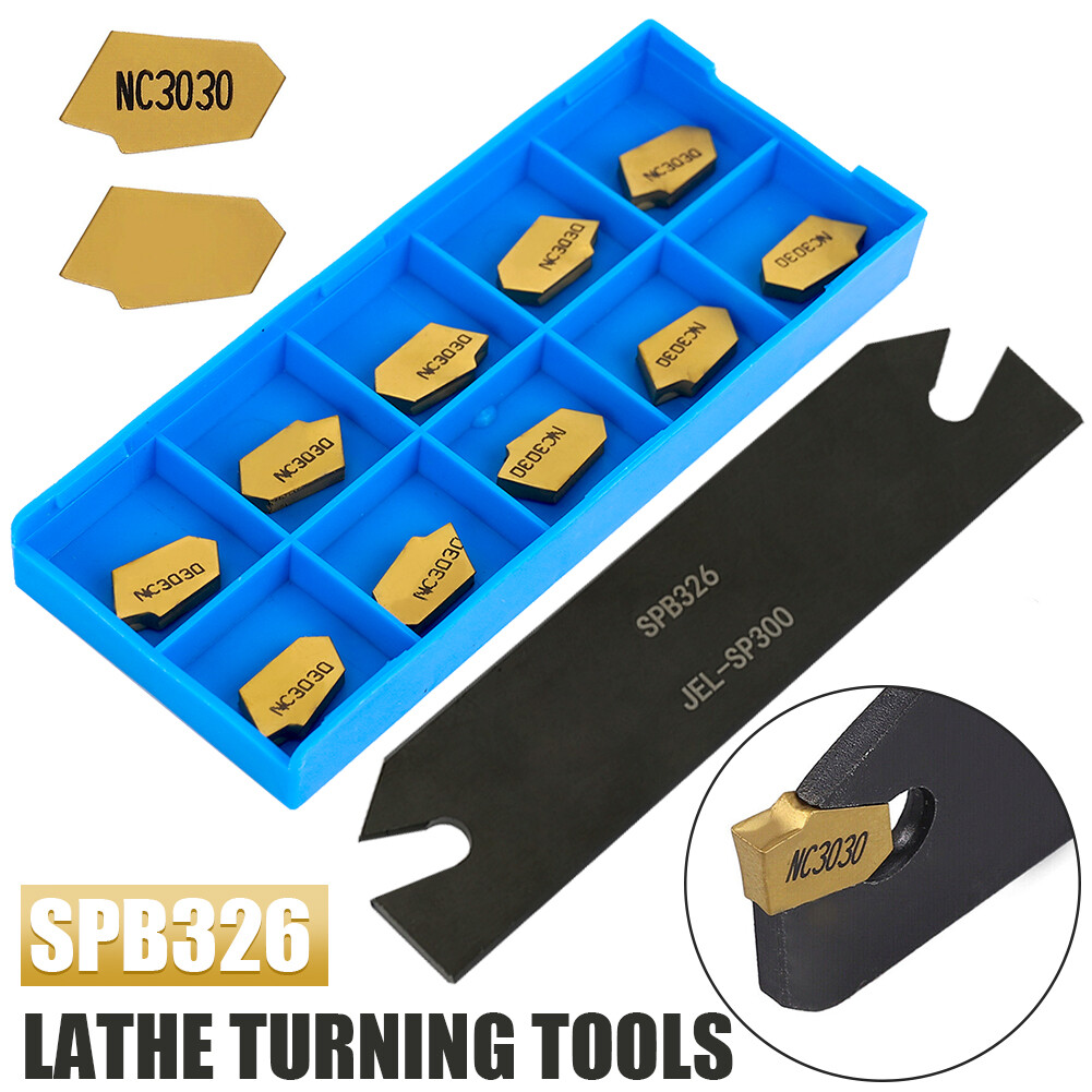 Lathe Turning Tools SPB326 26mm Parting Grooving Cut-Off Tool & Carbide ...