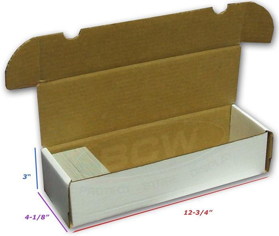 5 BCW 660 COUNT CARDBOARD CARD STORAGE BOXES Trading Sports Holder Case ...