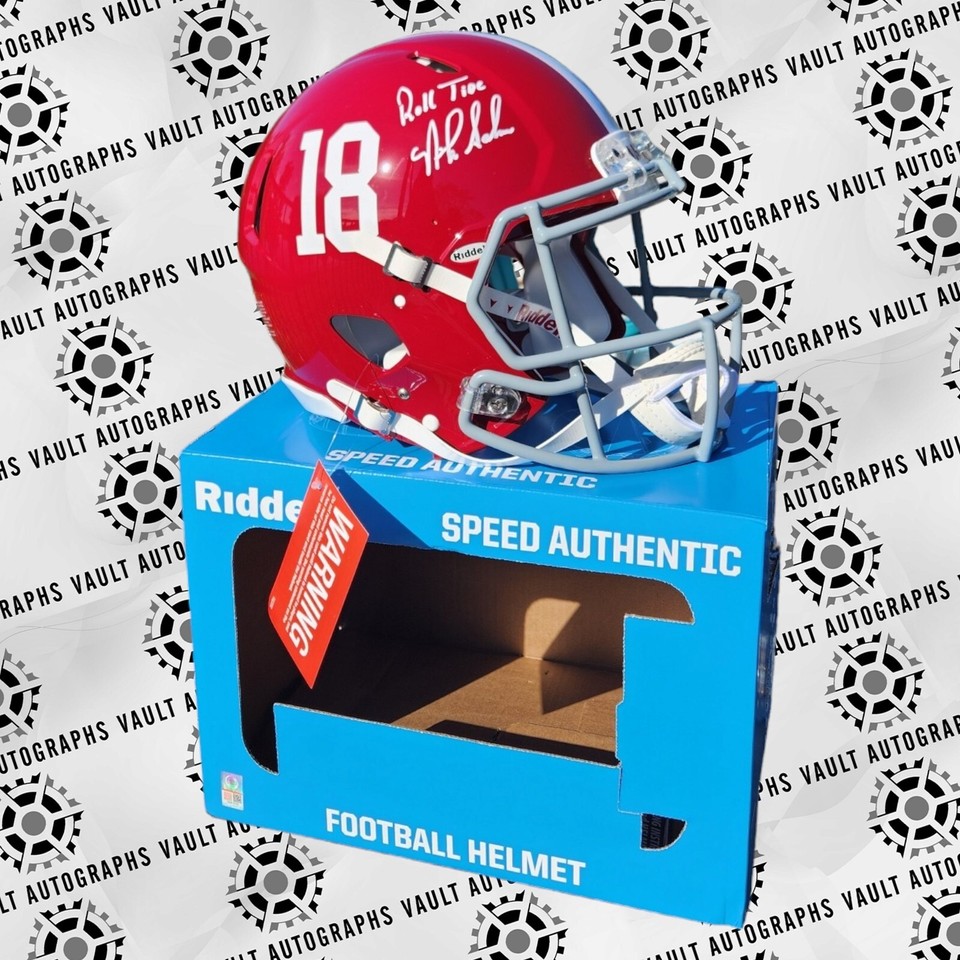 Nick Saban Signed Alabama Riddell Authenic Football Helmet Beckett ...