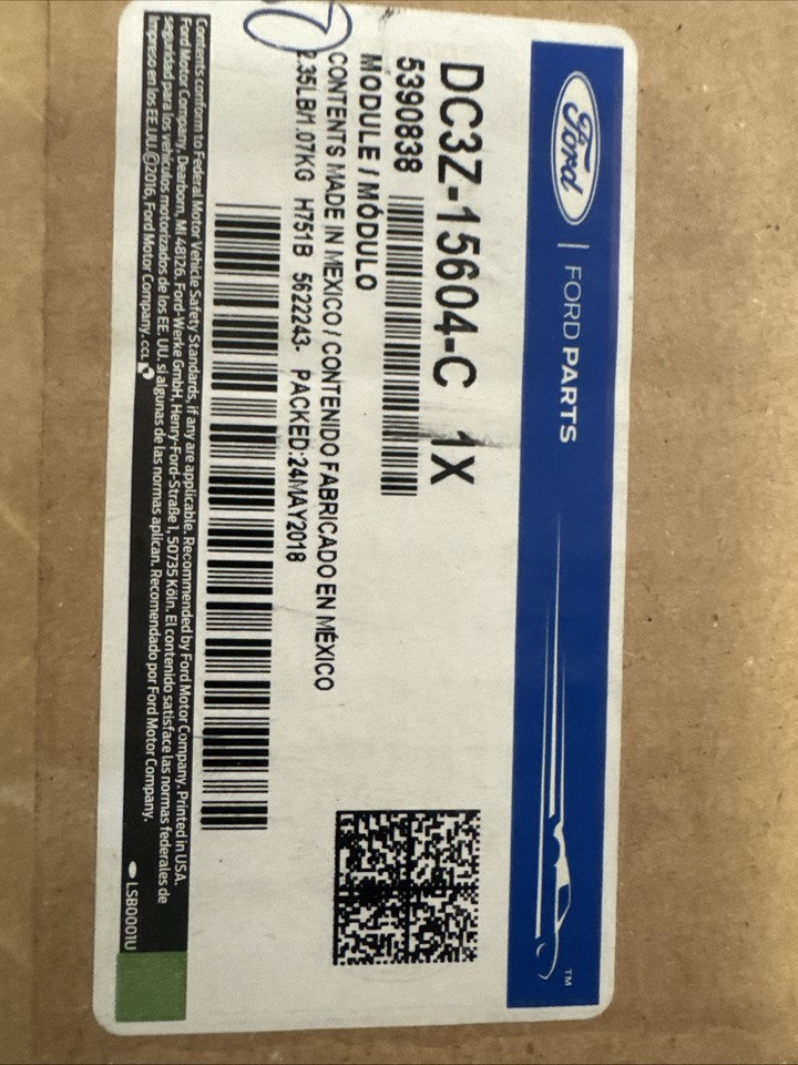 Genuine Ford Module - Door Lock And Alarm DL3Z-15604-A | eBay