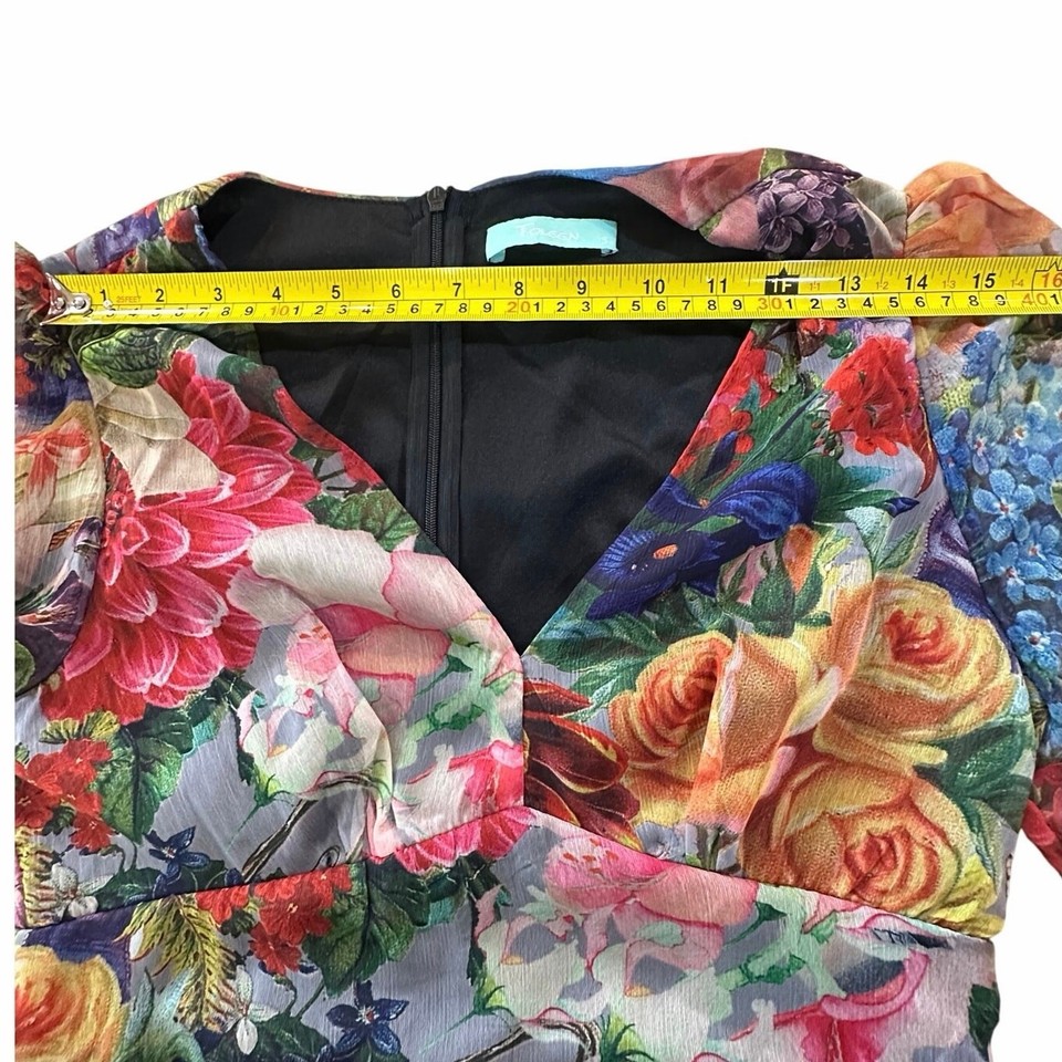 Romantic Dramatic Tiered Ruffle BOHO Floral Maxi Dress SZ Small Fairy Whimsical | eBay