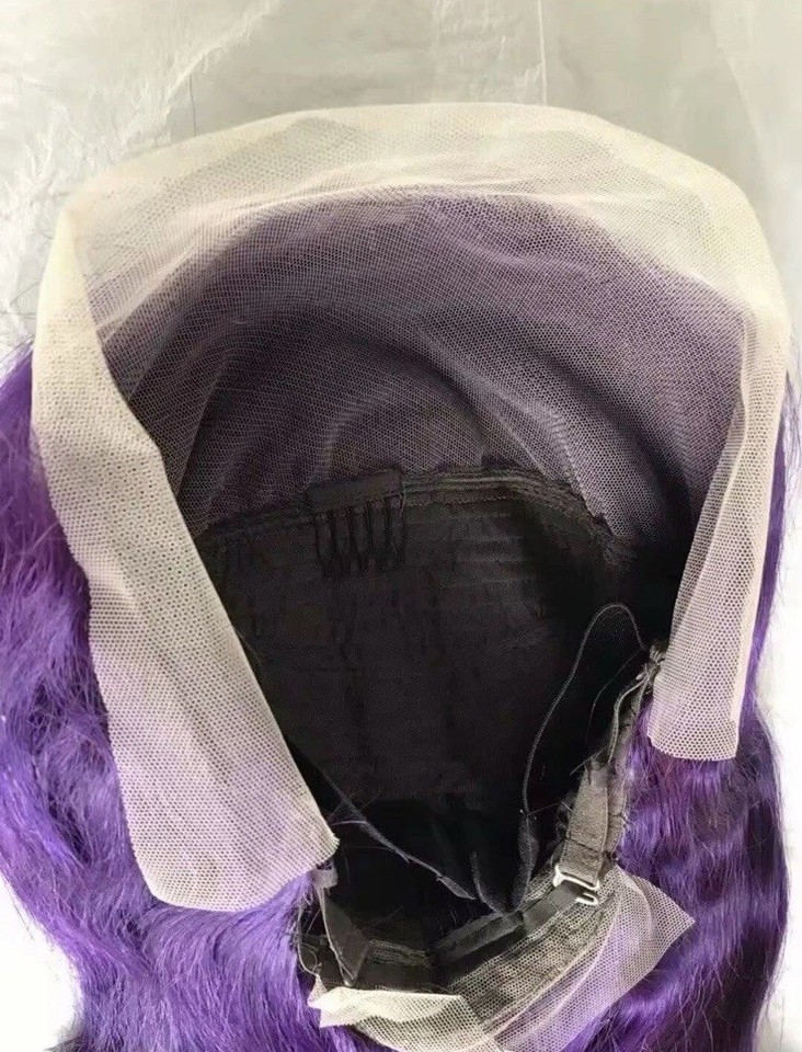 30 Inch Human Hair Purple Wig 13x4 Lace Front 200% Density | eBay