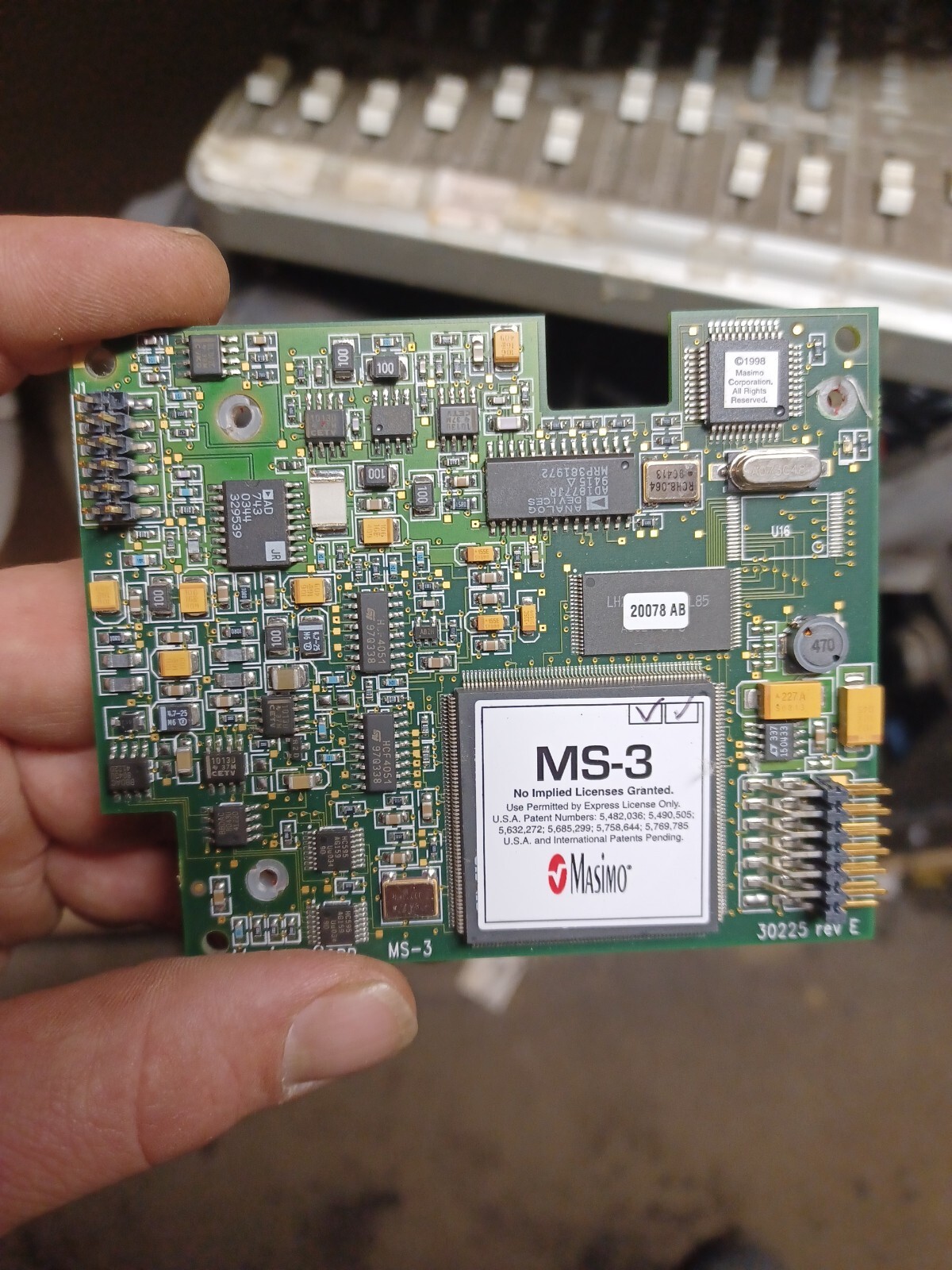Masimo MS-3 Spo2 PCB Board 30225 Rev E | eBay