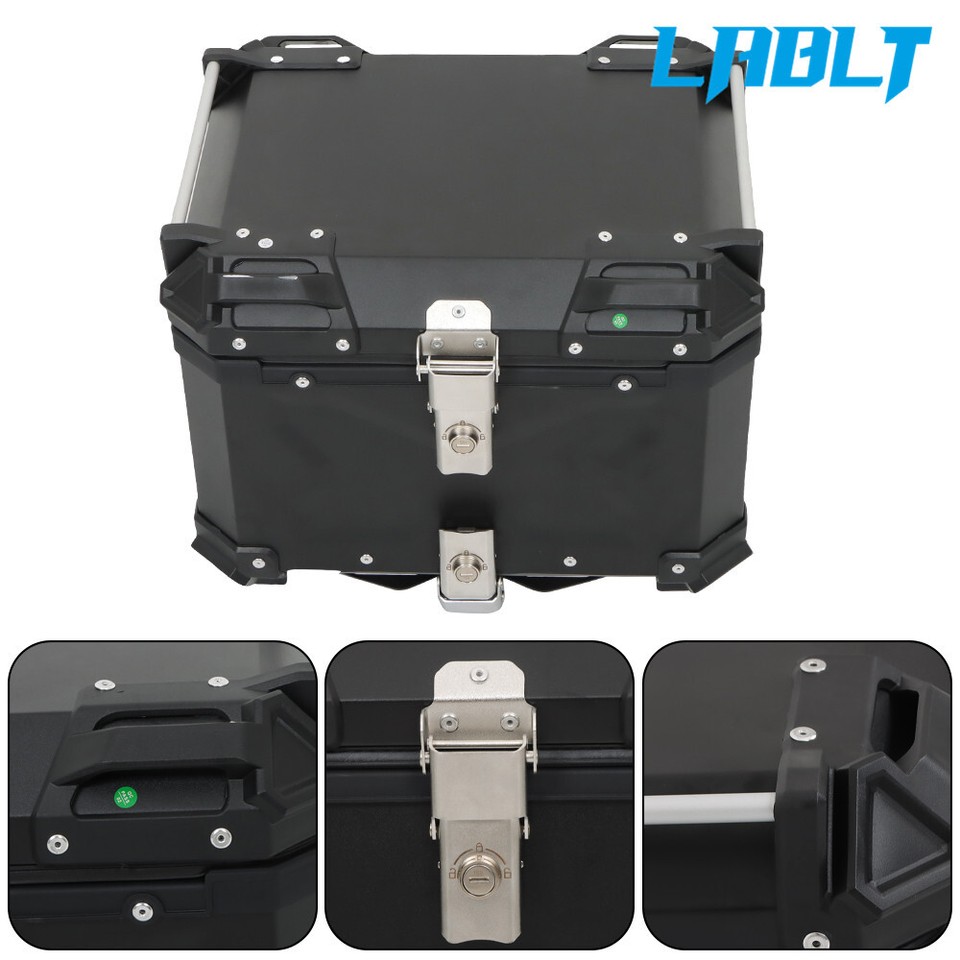 LABLT 45L Motorcycle Tail Box Sturdy Luggage Storage Rear Tour Box Top ...