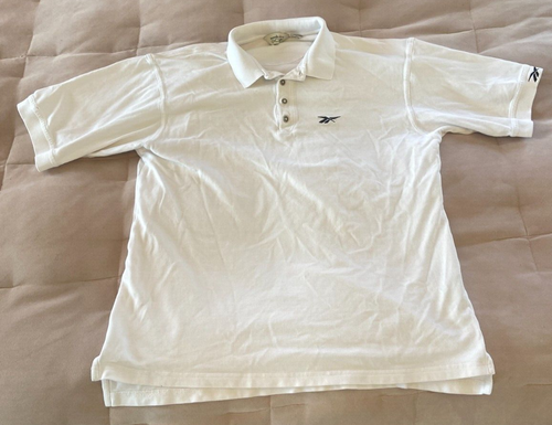 Reebok GOLF Men's White Logo Short Sleeve Polo Shirt Size L | eBay