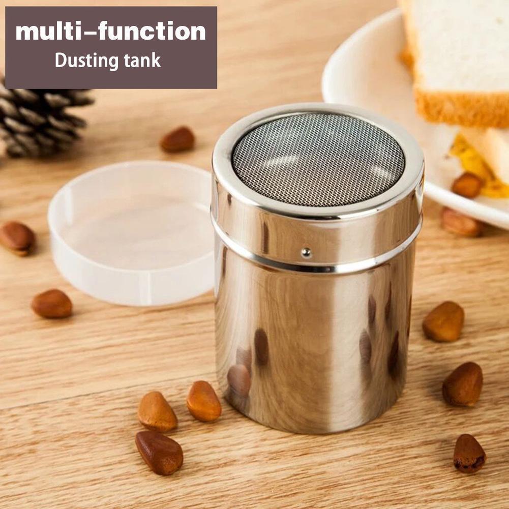 StainlessSteel Chocolate Shaker Icing Sugar Cocoa Flour Coffee Sifter ...