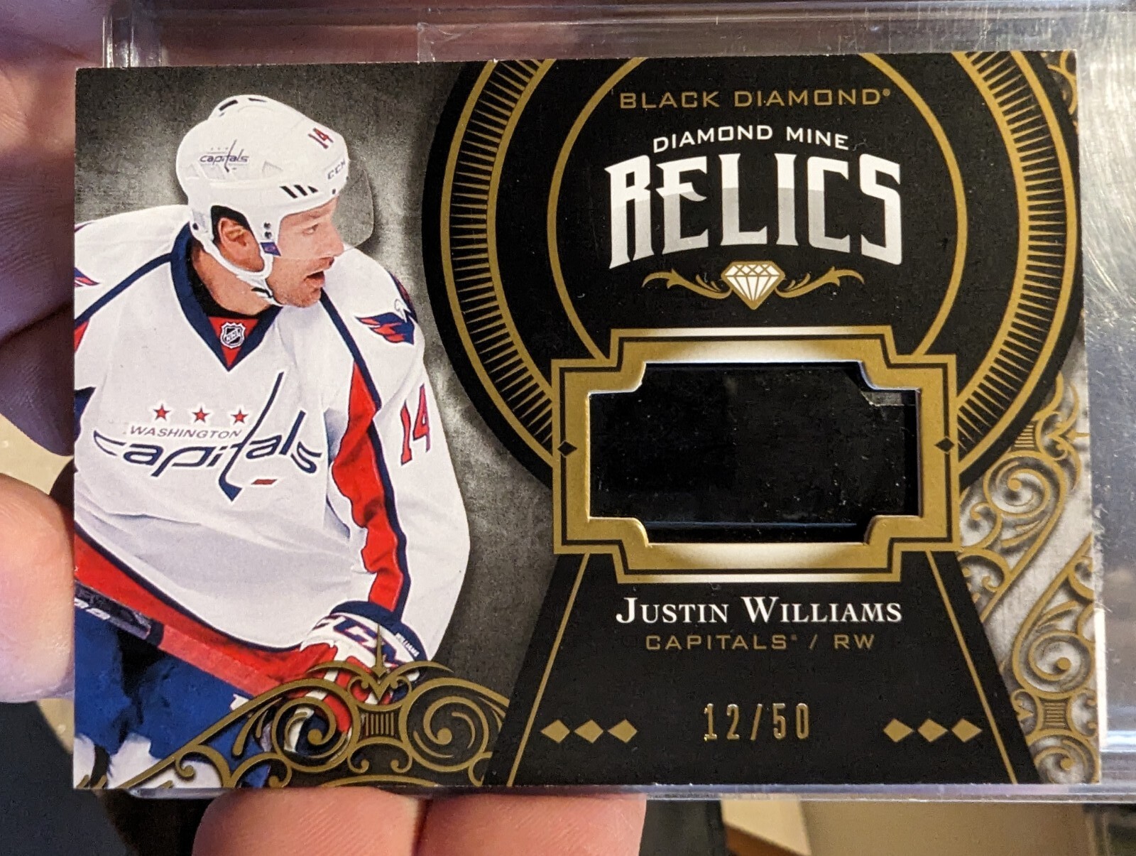 2016-17 Black Diamond Justin Williams Diamond Mind Relics Patch Stick ...