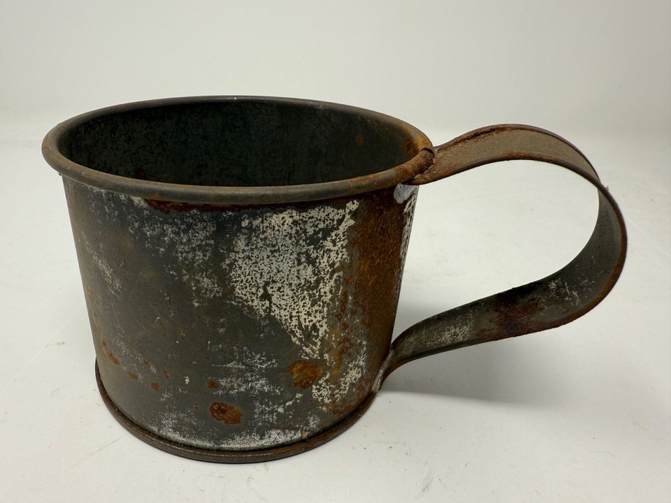 PRR marked tin drinking cup Pennsylvania Railroad uncleaned as found | eBay