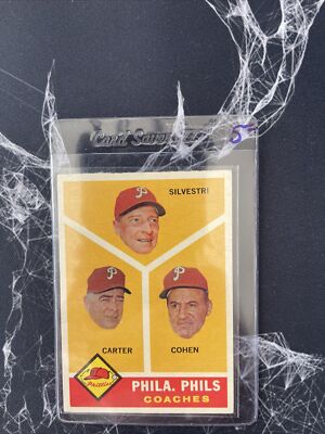 1960 Topps #466 Silvestri/Carter/Cohen Philadelphia Phillies Coaches | eBay