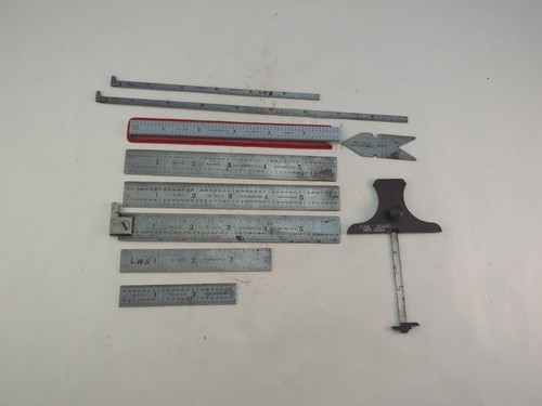 Starrett Rule Lot No. 603 3", 303 3", 603 6" Hook Center Gage 60° Depth ...