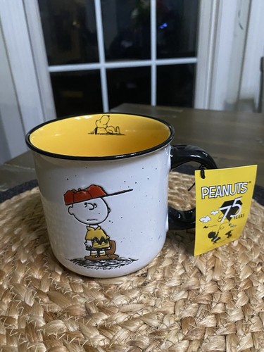 Peanuts 75 Years Charlie Brown PEANUTS SOCIAL CLUB 21 oz Stoneware Mug ...