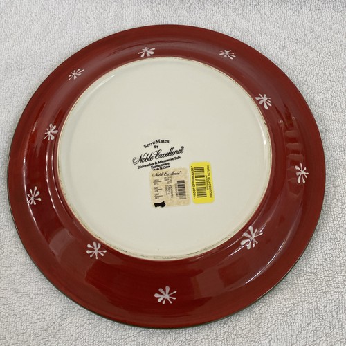Noble Excellence SNOW MATES Dinner Plate 11" Earthenware, Christmas ...