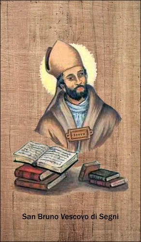 SANTINO HOLY CARD SAN BRUNO VESCOVO DI SEGNI in stile icona su carta | eBay