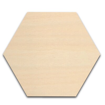 Hexagon Wood Cutout Shape Unfinished Various Size & Qty 1/8" Craft ...