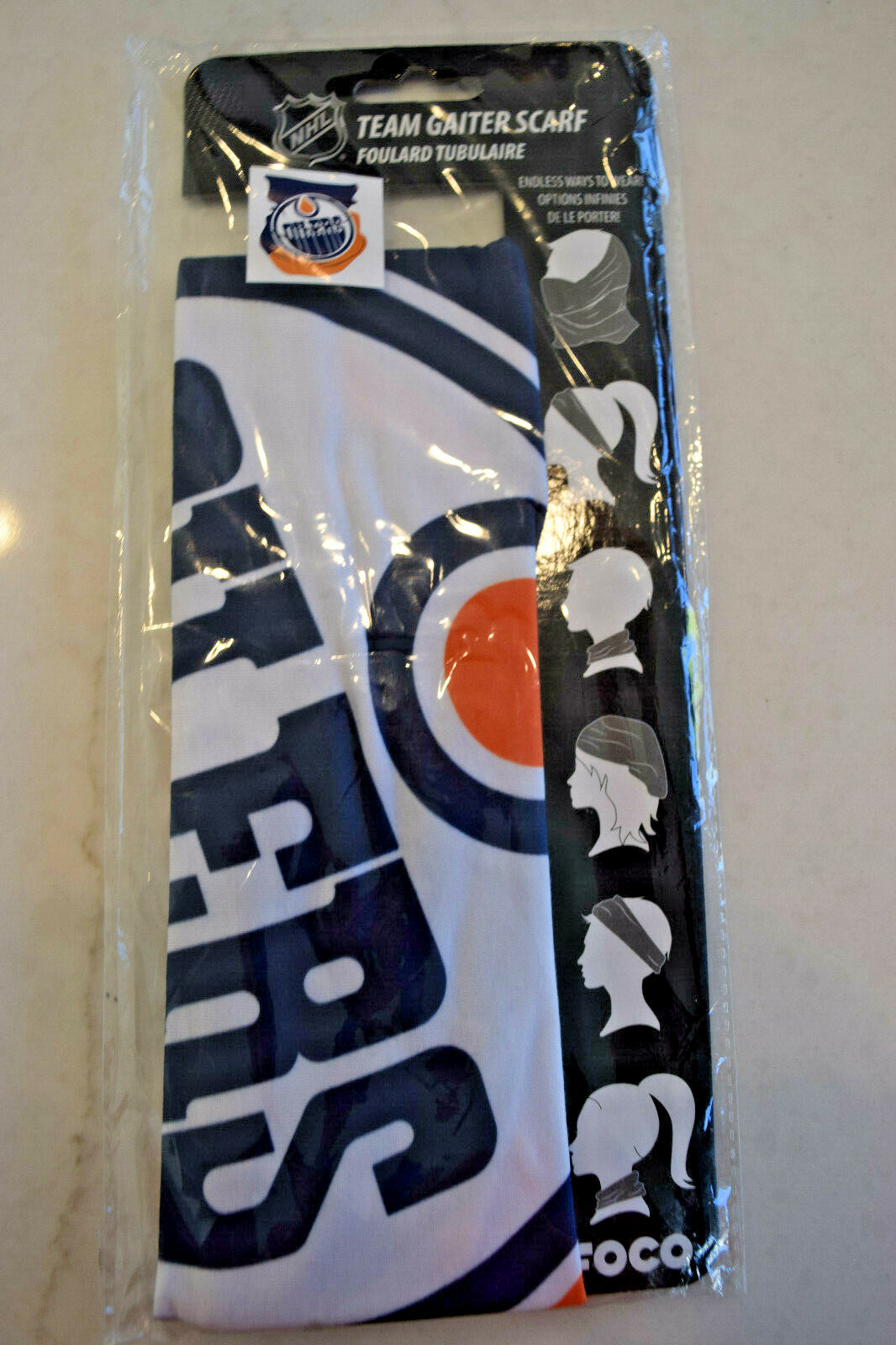 Edmonton Oilers Team Gaiter Scarf headband face mask Official Licensed ...