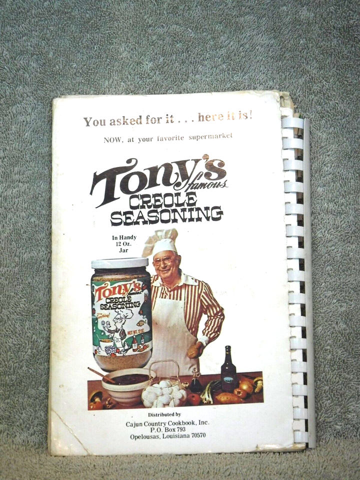 TONY CHACHERE'S CAJUN COUNTRY COOKBOOK (TPB)(5080) 9780960458011 | eBay