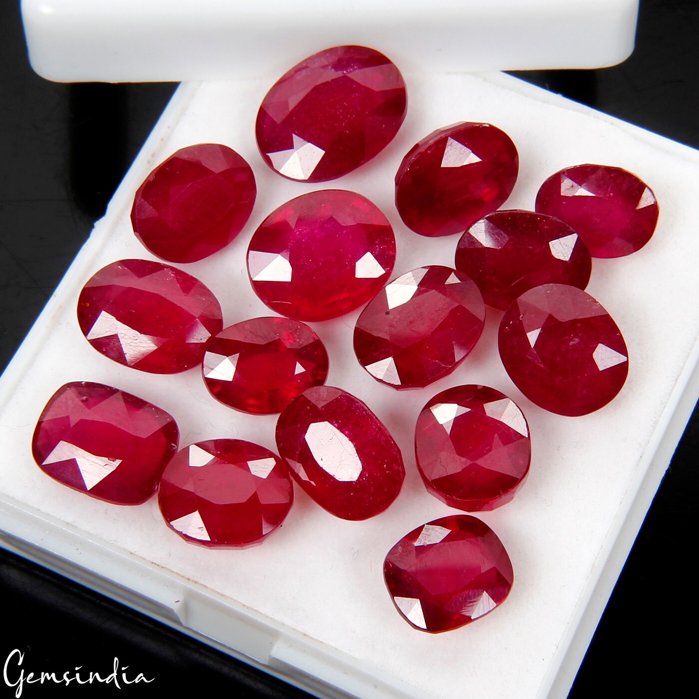 124.70 Ct Natural Flawless Red Mozambique Ruby Mix Cut igl&i Certified ...