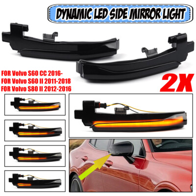 Dynamic LED Mirror Turn Signal Light Indicator Fit For Volvo S60 S80 ...