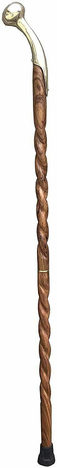 Horse Hames style walking stick cane made of Mahogany… - Gem