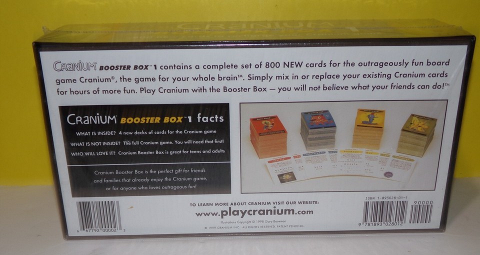 Cranium Booster Box 1 New Cards to Recharge Your Cranium Game Party ...
