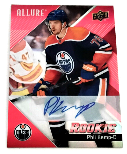 2024-25 PHIL KEMP Rookie Red Rainbow Auto Edmonton Oilers #109 UD ...