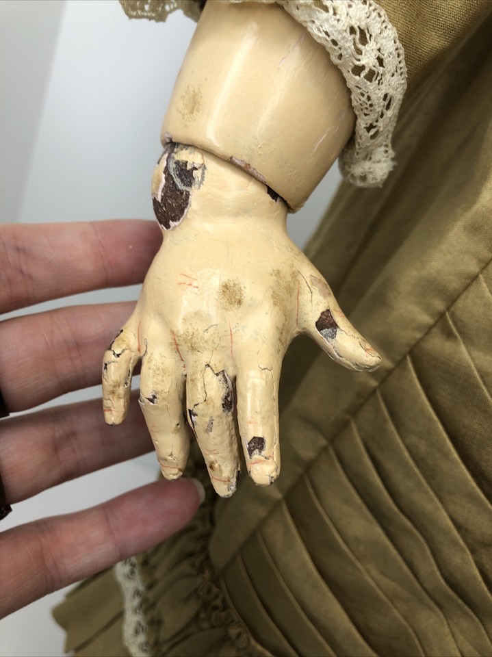 30” Antique OM Jumeau SFBJ French Bisque Doll Compo BJ Body BL SL Eyes Sweet #L | eBay