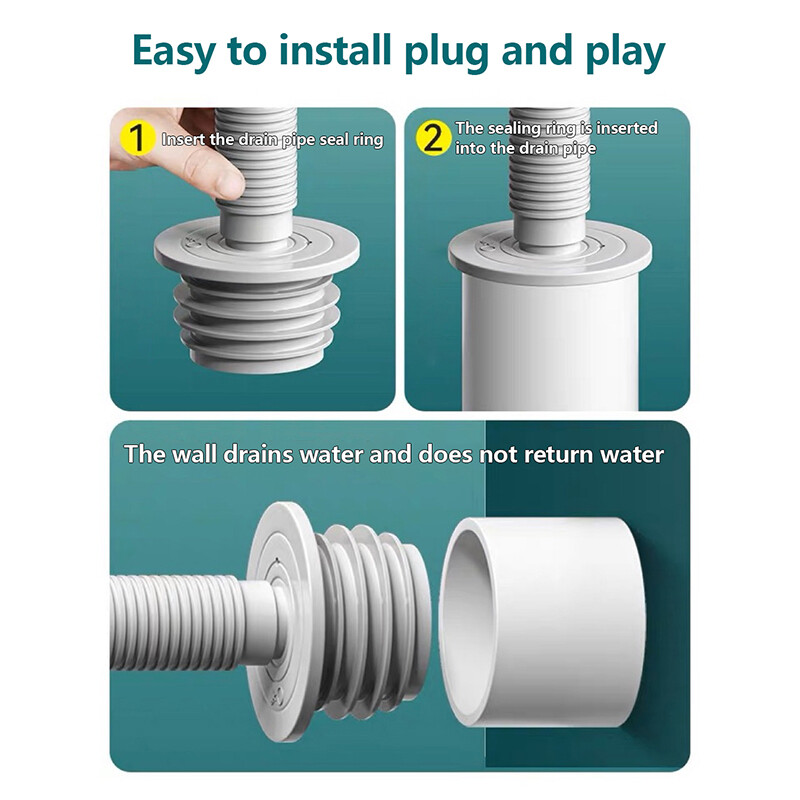 Sewer Anti-odor Floor Drain Pipe Seal Washing Machine Silicone Sealing ...