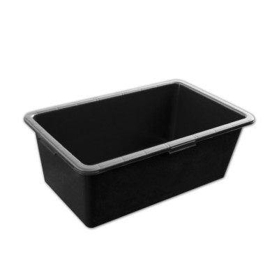 90L / 60L Water Trough Mixing Tub PVC Black Plastic Strong Sturdy UK ...