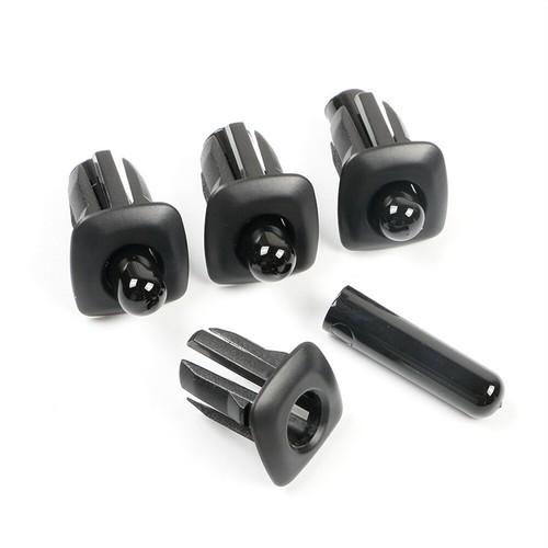 4 Sets Black Door Lock Pin Cap Cover Bezel For BMW 5 Series F10 535i ...