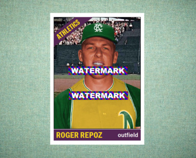 Roger Repoz Kansas City Athletics A's 1966 Style Custom Baseball Art ...